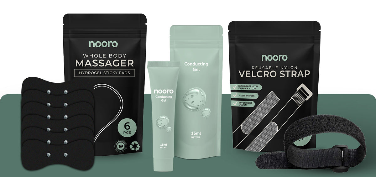 6 Pcs Sticky Pads + Conducting Gel + Velcro Strap (wfec) – nooro US